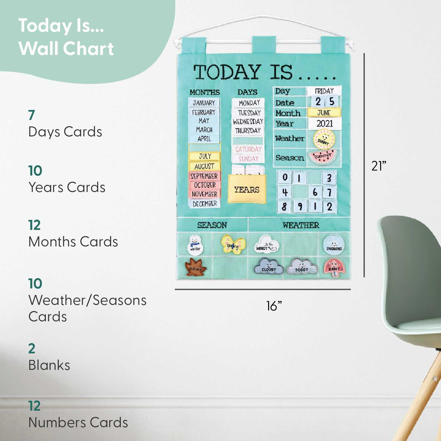Today Is Children's Learning Calendar, Interactive